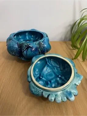 Kitchen | Vintage Inarco Mood Indigo Blue Ceramic Fruit Candy Cookie ...